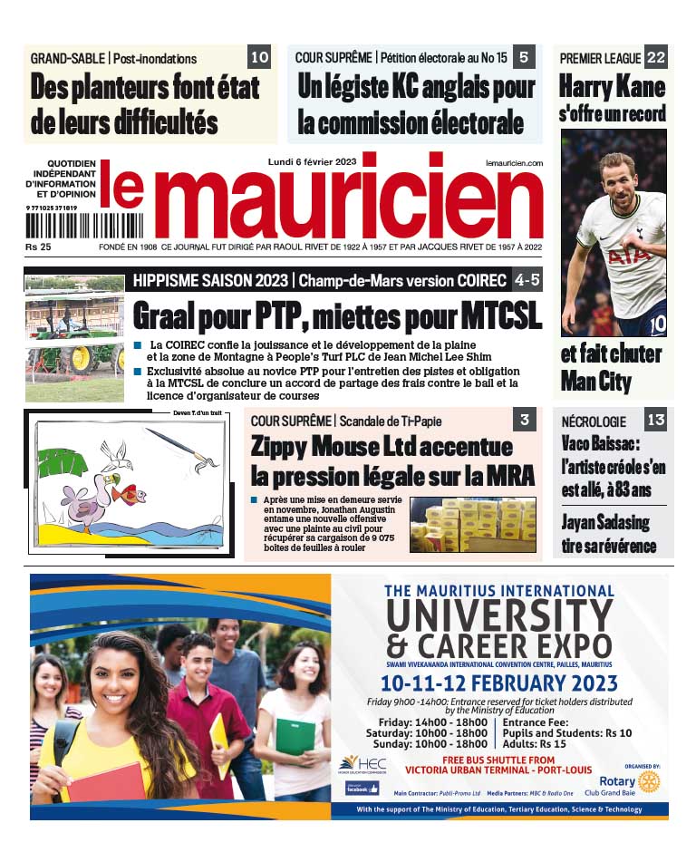 Le Mauricien du 6 février 2023 | Le Mauricien